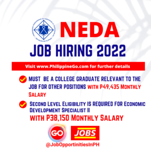 NEDA Hiring 2022: First and Second Level Positions | Philippine Go