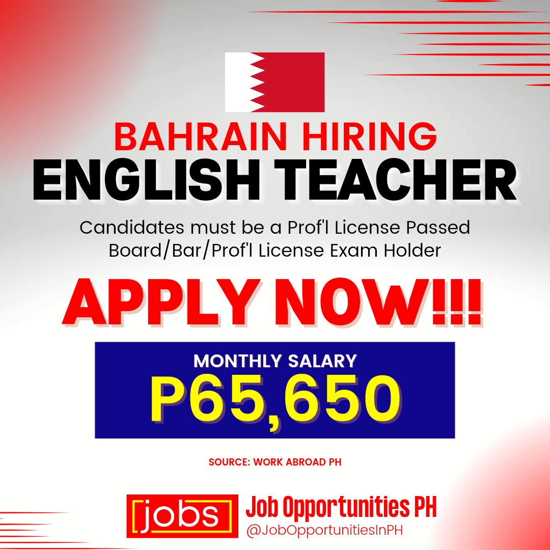 Hiring English Teacher In Bahrain Philippine Go