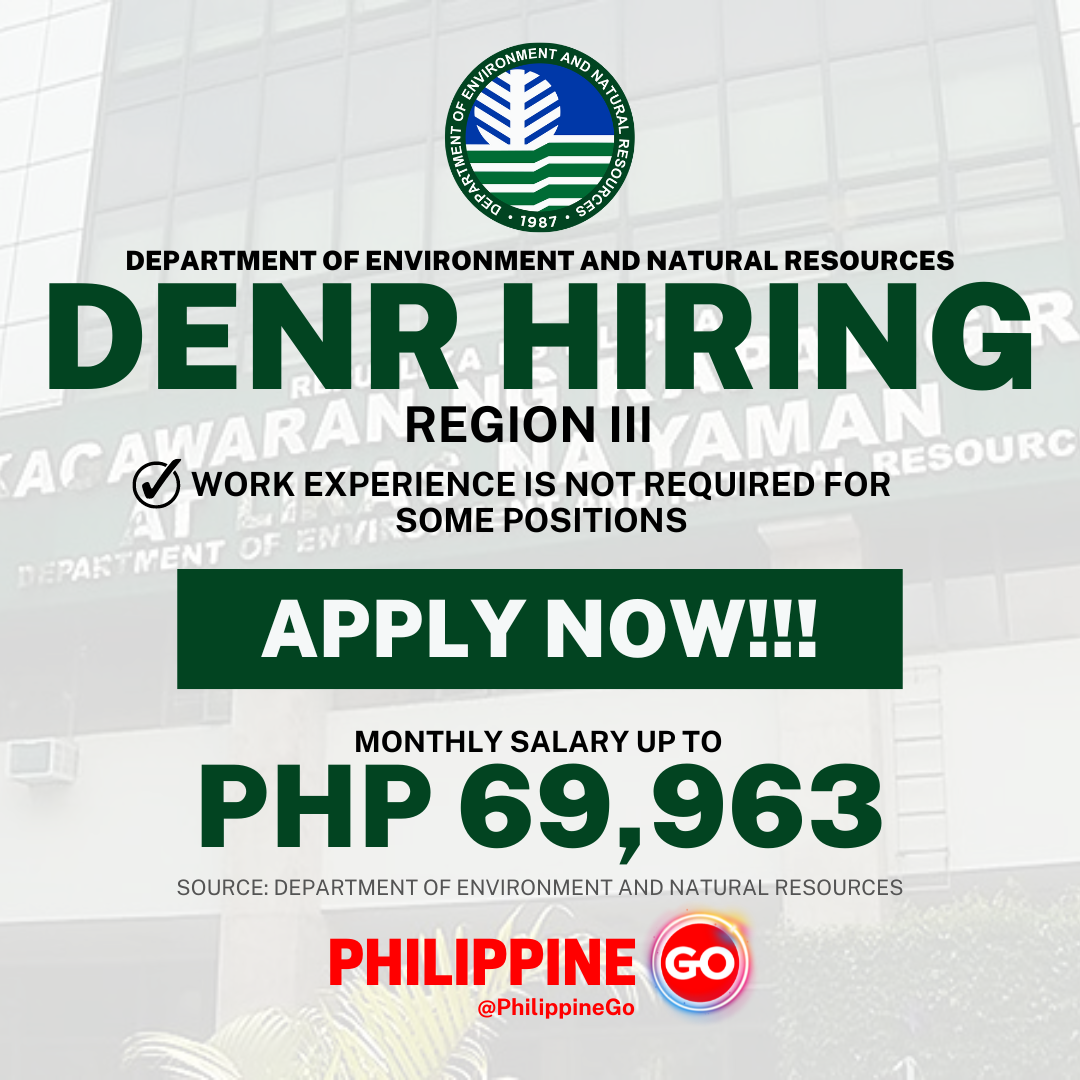 DENR Region 3 Hiring Job Openings Until August 1 2022 Philippine Go