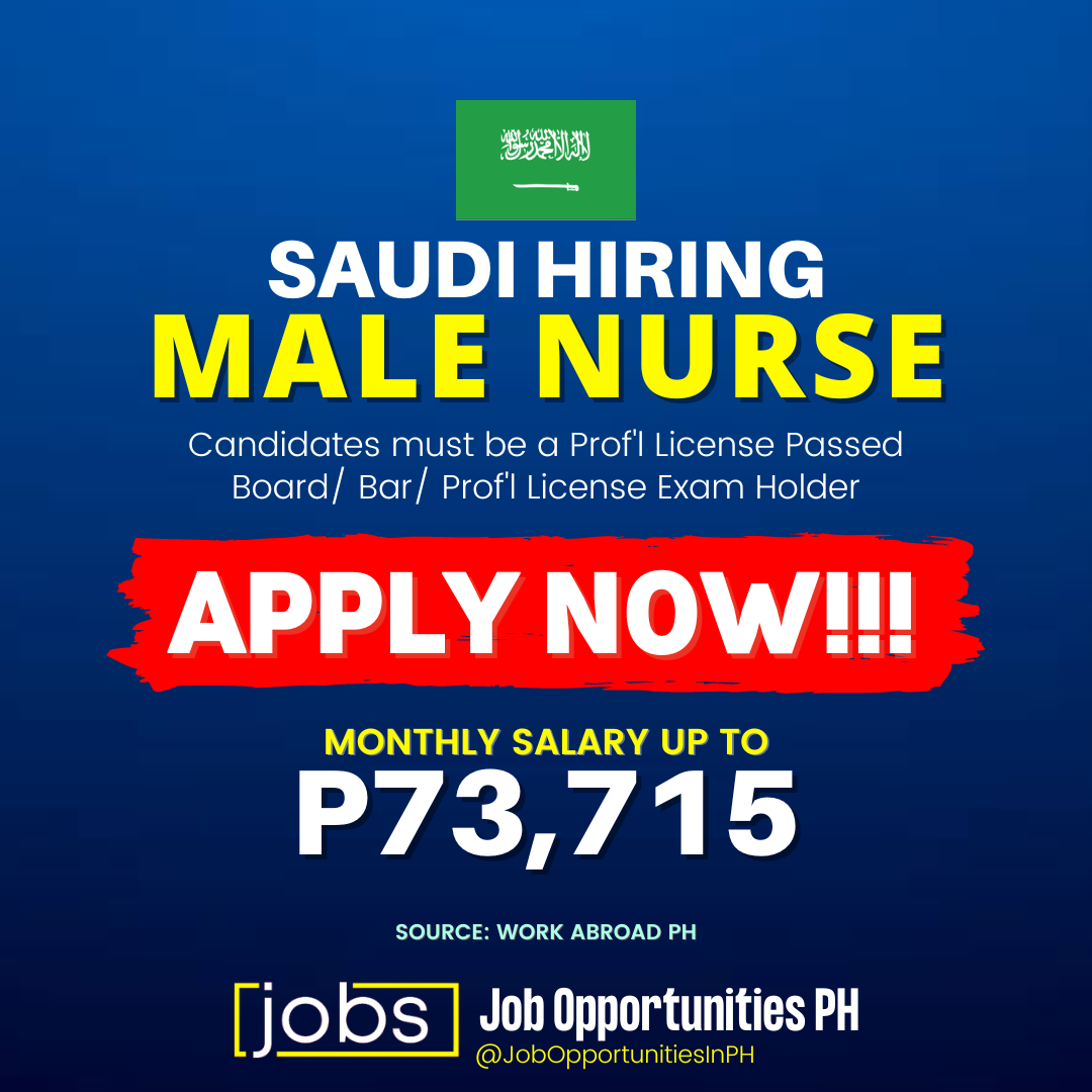 Hiring Male Nurse In Saudi Arabia Philippine Go Hiring Male Nurse In Saudi Arabia Philippine Go