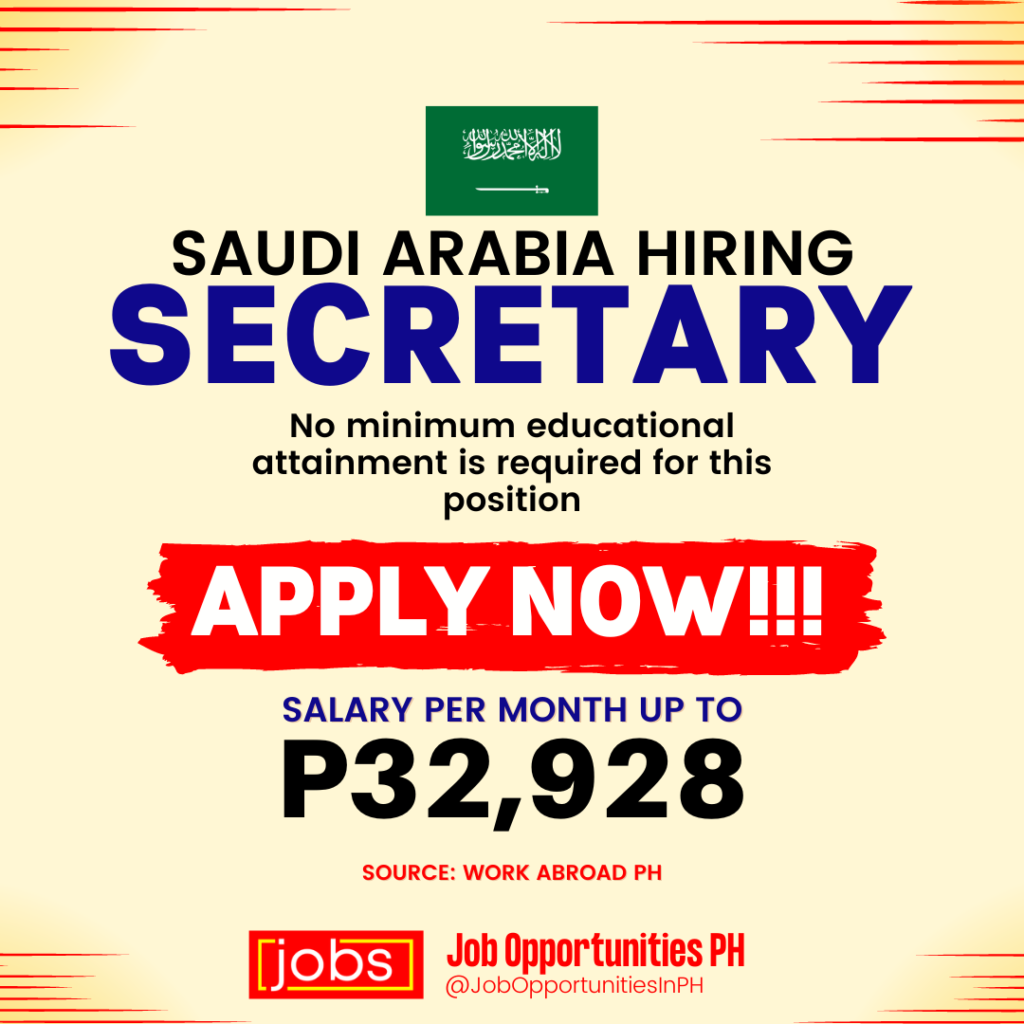 Hiring Secretary In Saudi Arabia Philippine Go Hiring Secretary In Saudi Arabia Philippine Go