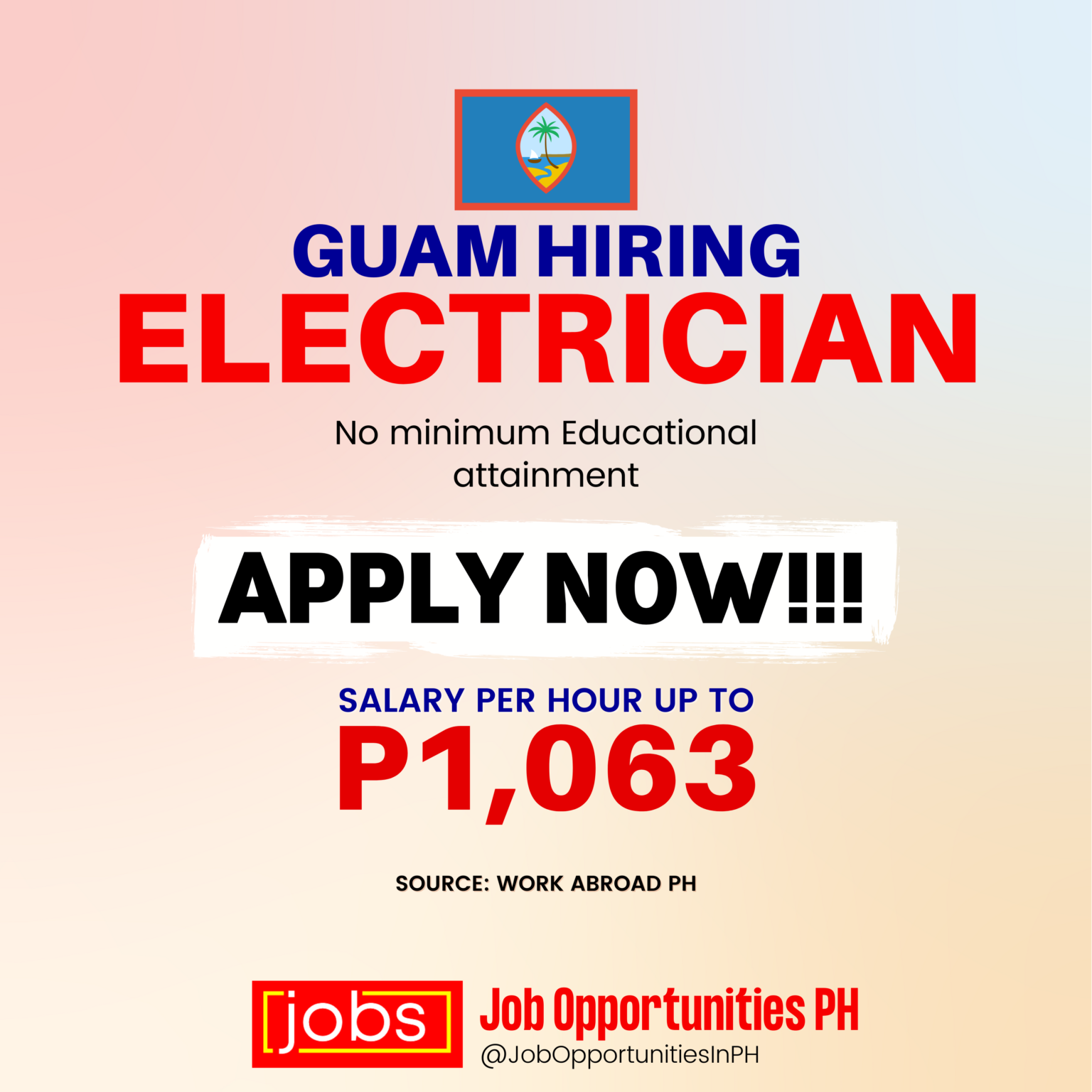 Job Opportunities For Electrician In Guam Apply Now Philippine Go