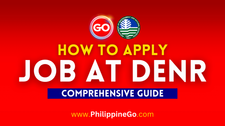 How to apply for a job at DENR? | Philippine Go