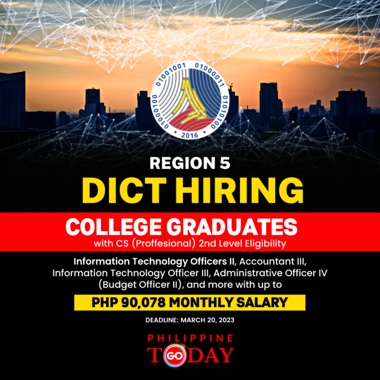 9 Vacancies Available At DICT Region 5, Apply Now | Philippine Go