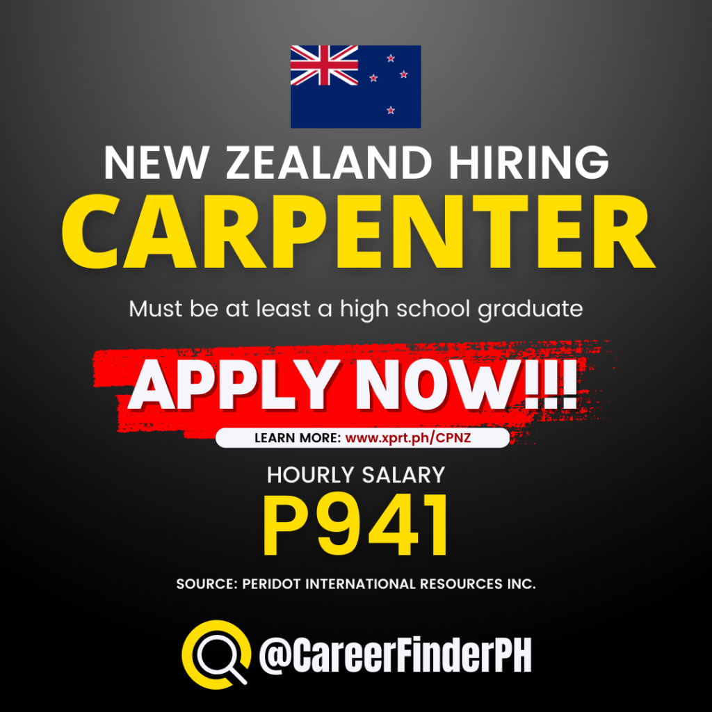 Peridot Int'l Resources Inc. Hiring HS Graduates: 25 Carpenters Bound ...