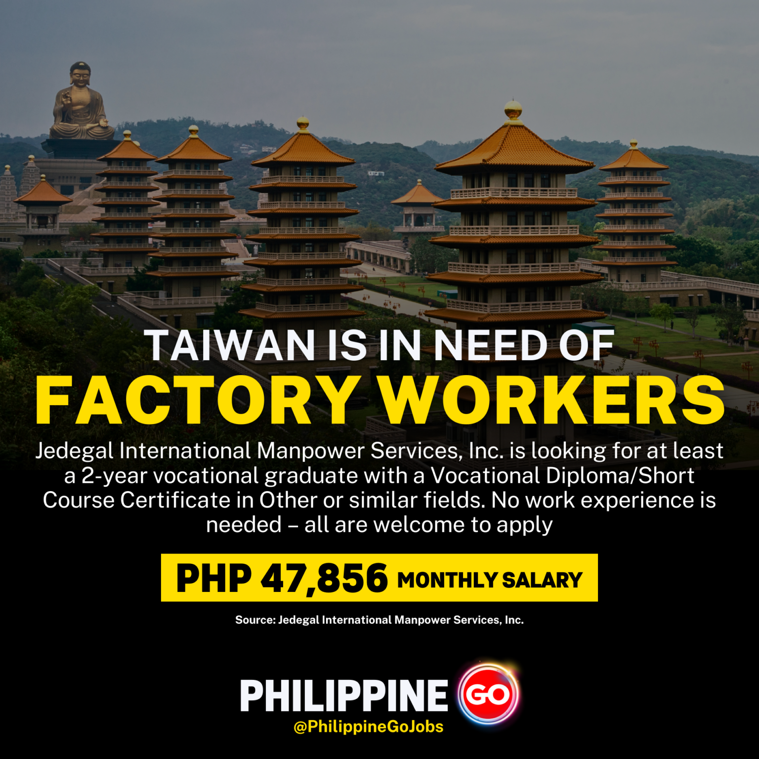Hiring Factory Workers in Taiwan! - Aug 2023