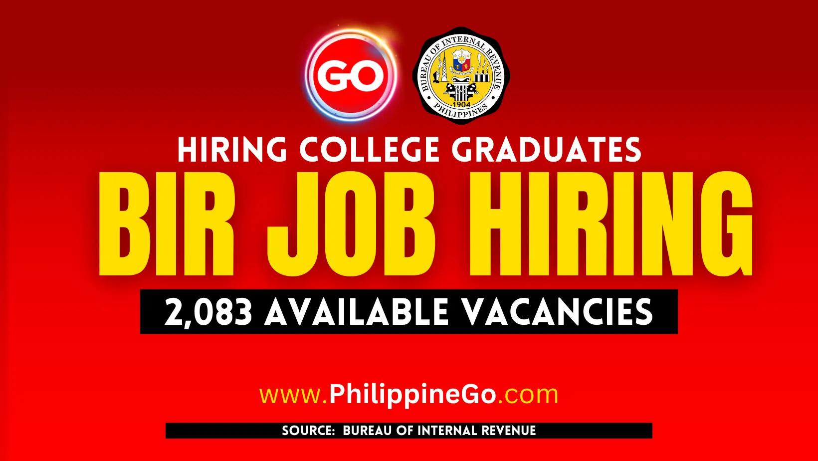 BIR Job Vacancies 2024, Open for College Graduates with 2,693 Vacant ...