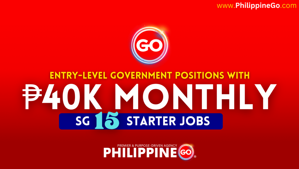 Entry-Level Government Positions with ₱40k Monthly Salary: SG 15 ...