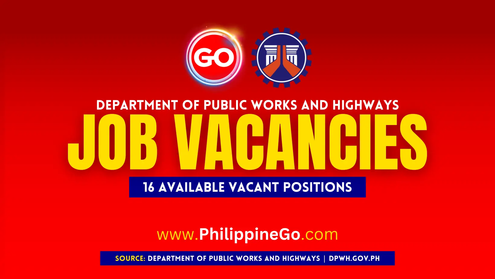 DPWH Job Vacancies 2026 | Apply Now | Philippine Go